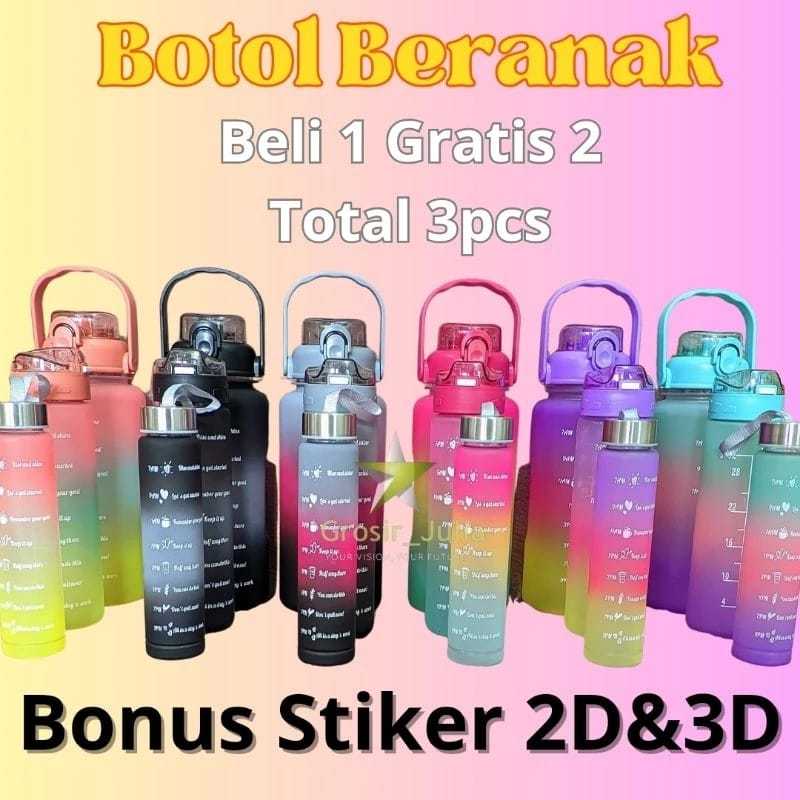 Jual Botol Beranak Beli 1 Gratis 2 Bonus Sticker 2D + 3D | Shopee Indonesia