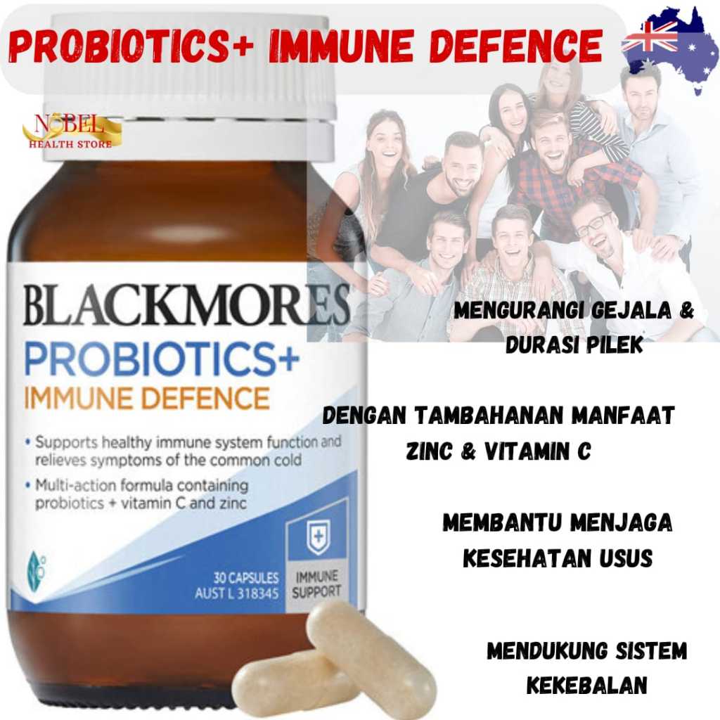 Jual blackmores probiotic immune defence gut health vitamin 30 capsules ...