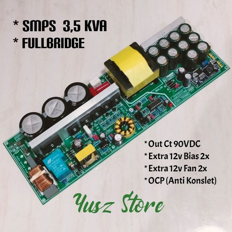 Jual SMPS 3,5KVA CT 90VDC 125VDC Fullbridge 30 ampere For Audio power ...