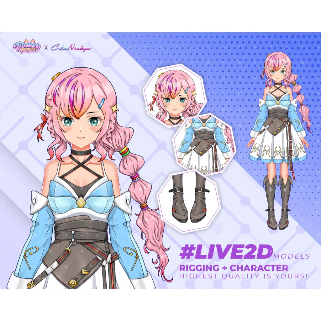 Jual Kreasikan Karakter VTuber Anda dengan Live2D Model yang Elegan dan ...