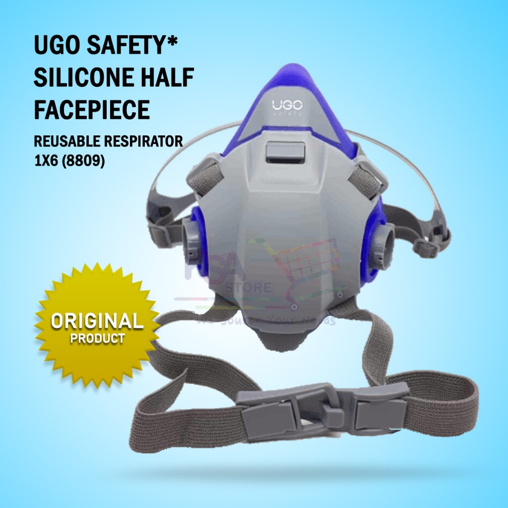 Jual UGO SAFETY* SILICONE HALF FACEPIECE REUSABLE RESPIRATOR 1X6 (8809 ...