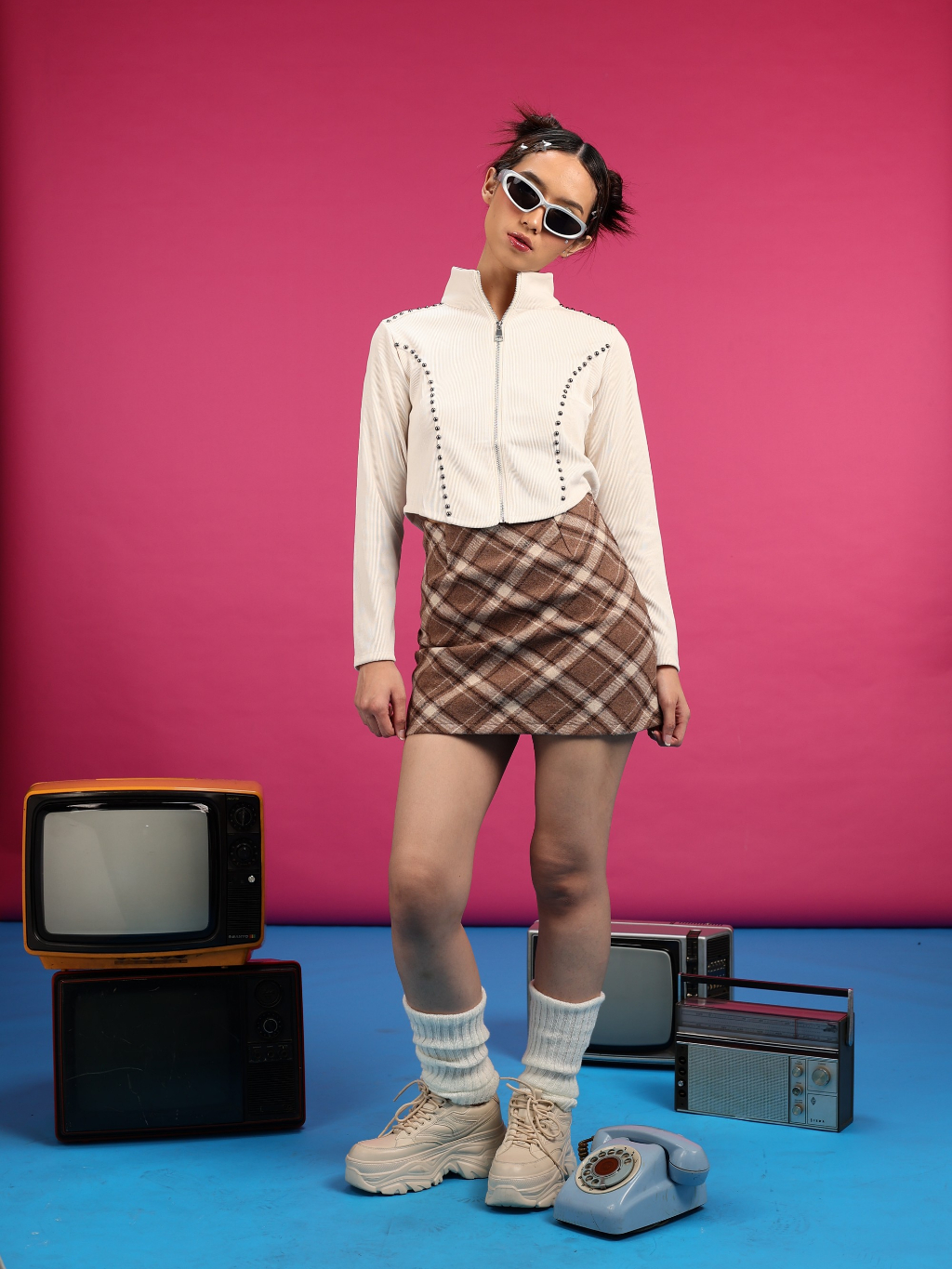 Jual Avenue Mini Skirt Wool Tartan - Rok Mini Tartan - Korea Skirt ...