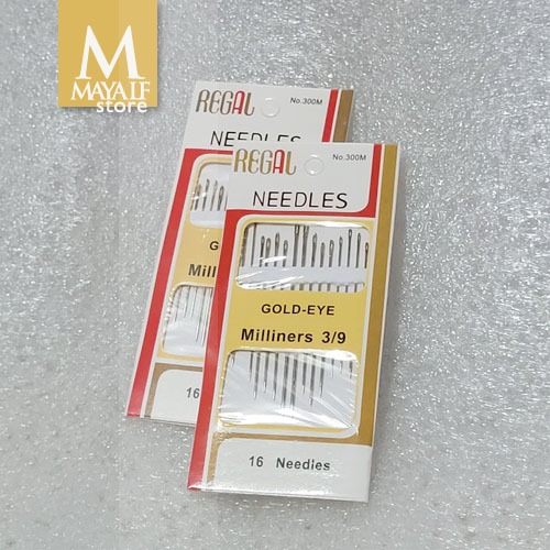 Jual Jarum Jahit Tangan Regal Set Isi 16 Payet REGAL GOLD EYE MILINERS ...