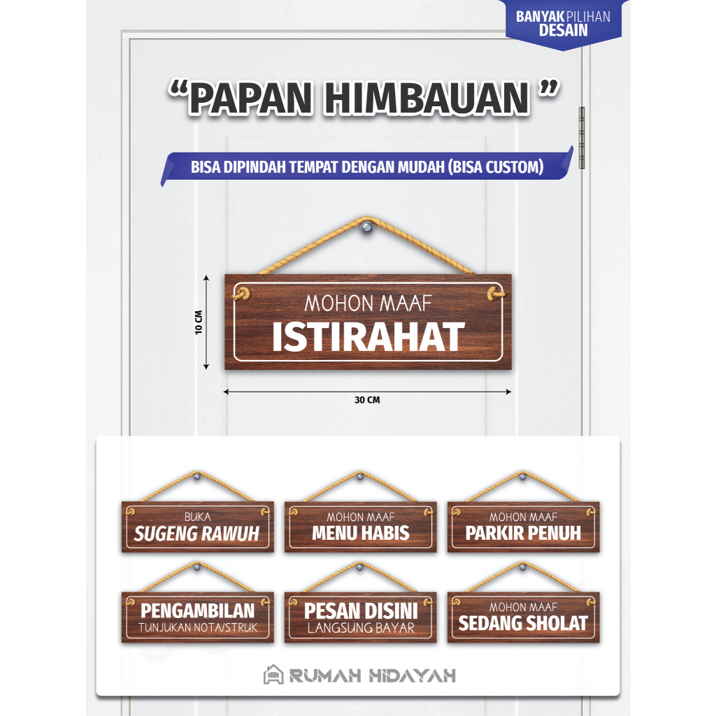 Jual SIGN Kayu 10X30 Order Disini Untuk Cafe/Restoran | Sign Toko Order ...