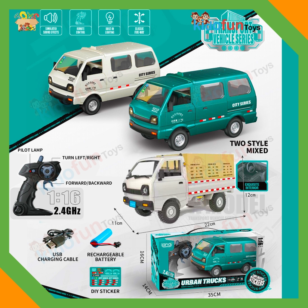 Jual RC Mobil Drift Minibus Angkot Remot Kontrol 2.4GHz Urban Truck ...