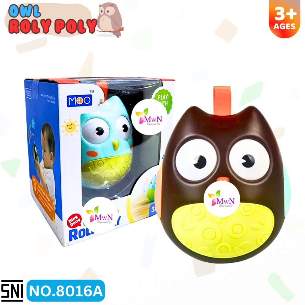 Jual mwn.toys Roly Poly Owl Chime Rattle Baby Toys Mainan Bayi Edukatif ...