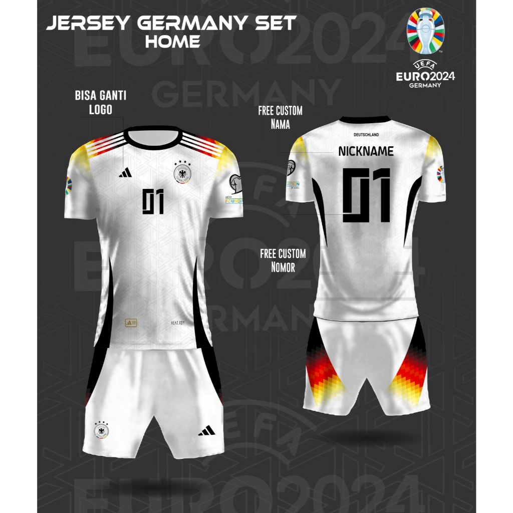 Jual Jersey setelan bola timnas jerman baju setelan olahraga sepakbola timnas jerman piala eropa ...
