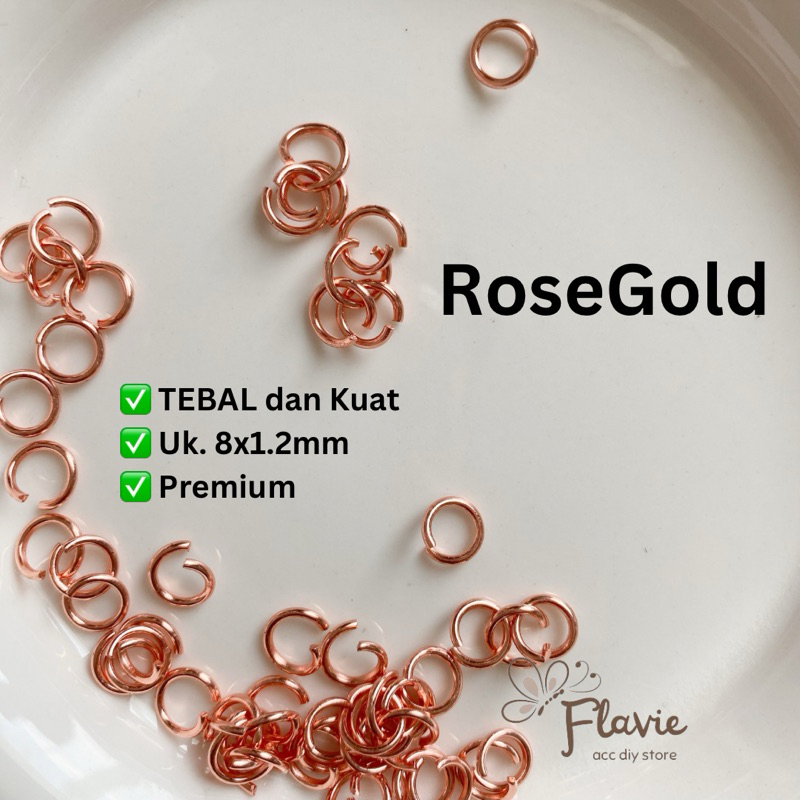Jual 10gr Splitted Open Jump Ring • TEBAL • Jump Ring Terbuka • Flavie ...