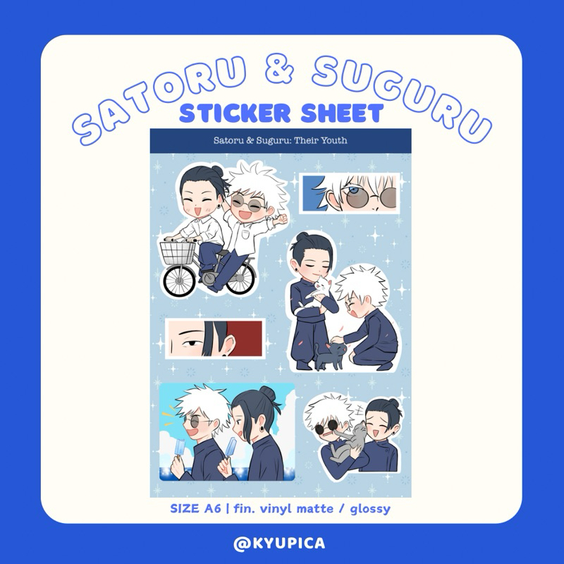 Jual Jujutsu Kaisen Satoru Gojo & Suguru Geto (Satosugu) A6 Sticker ...