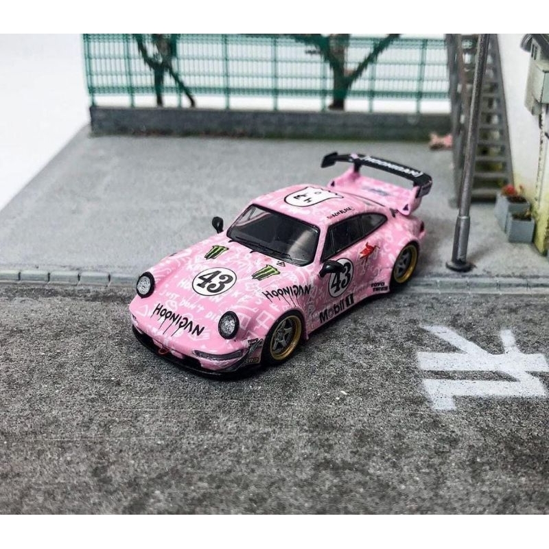 Jual King Model Porsche RWB 964 Wide Body High Wing-Hoonigan Pink ...