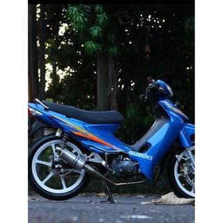 Jual Striping Lis sticker standar ORI Suzuki smash 2003 2004 biru ...