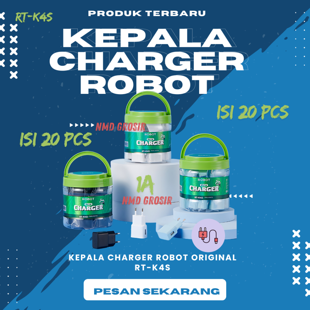 Jual ROBOT RT-K4s / Batok charger ROBOT RT-K4s single output 5v/1A ...