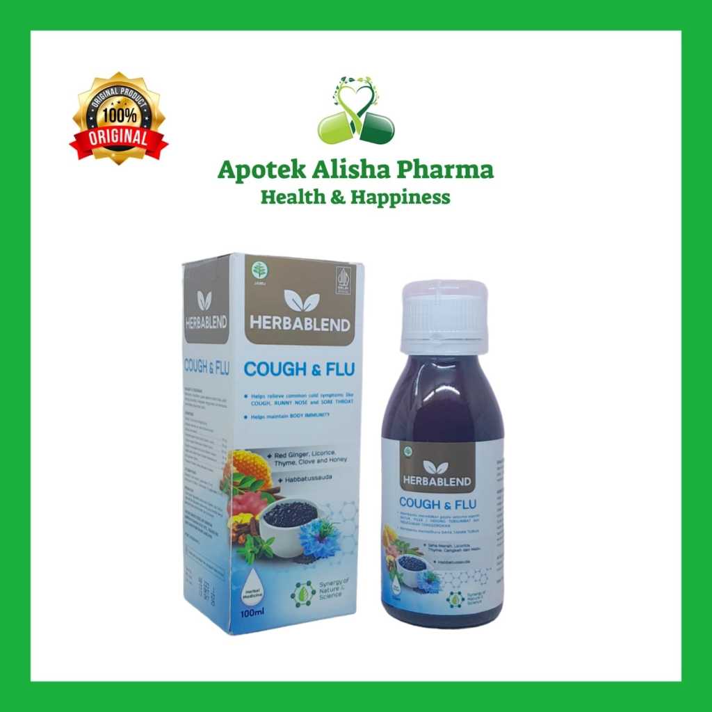 Jual HerbaBlend Cough & Flu Sirup 100ml - Herba Blend Syrup Obat Batuk ...