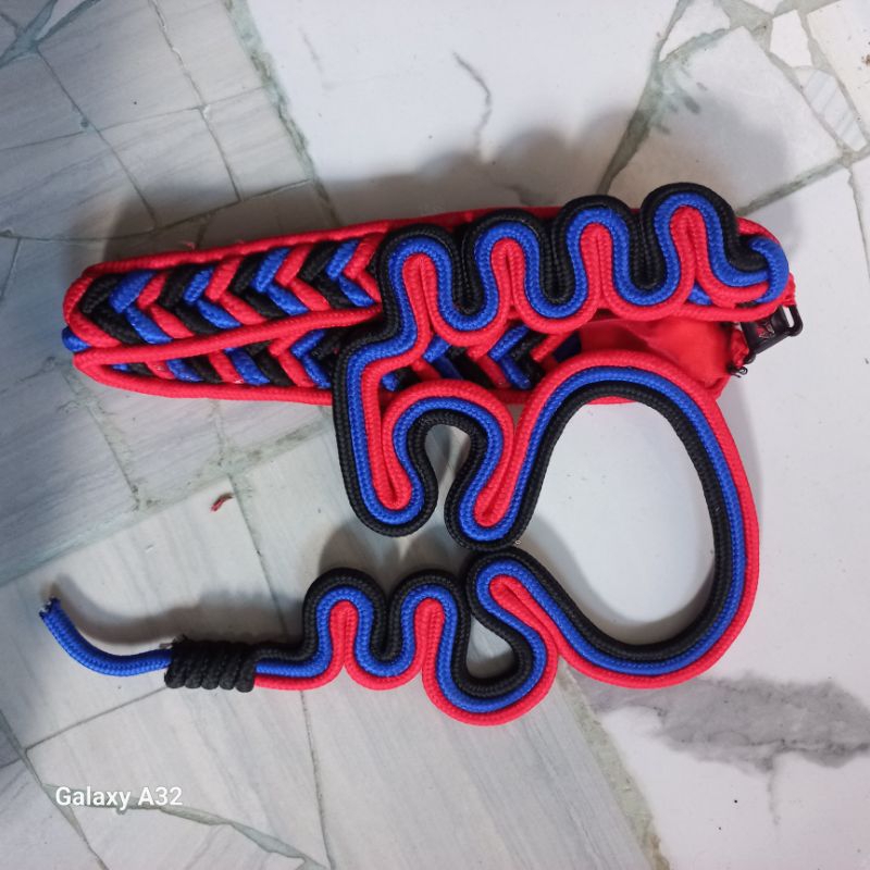 Jual Tali komando pramuka 3 warna merah biru hitam sesuai foto tali kur ...