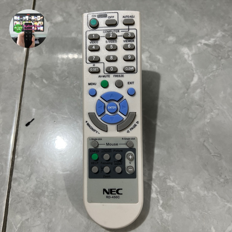 Jual REMOTE REMOT PROYEKTOK PROJECTOR NEC MICROVISION RD-450C ORIGINAL ...