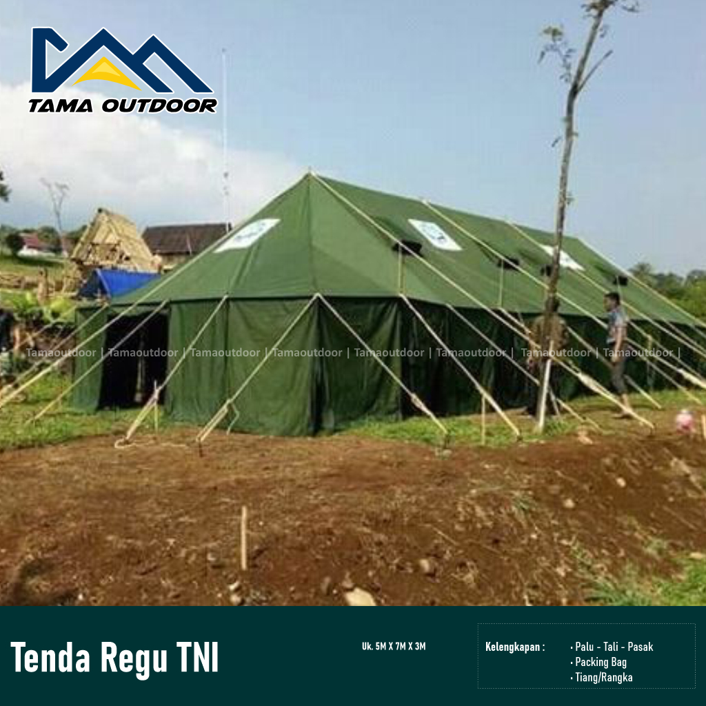 Jual Tenda Peleton TNI 300D Kapasitas 30 Orang -Tebal Anti Air | Shopee ...