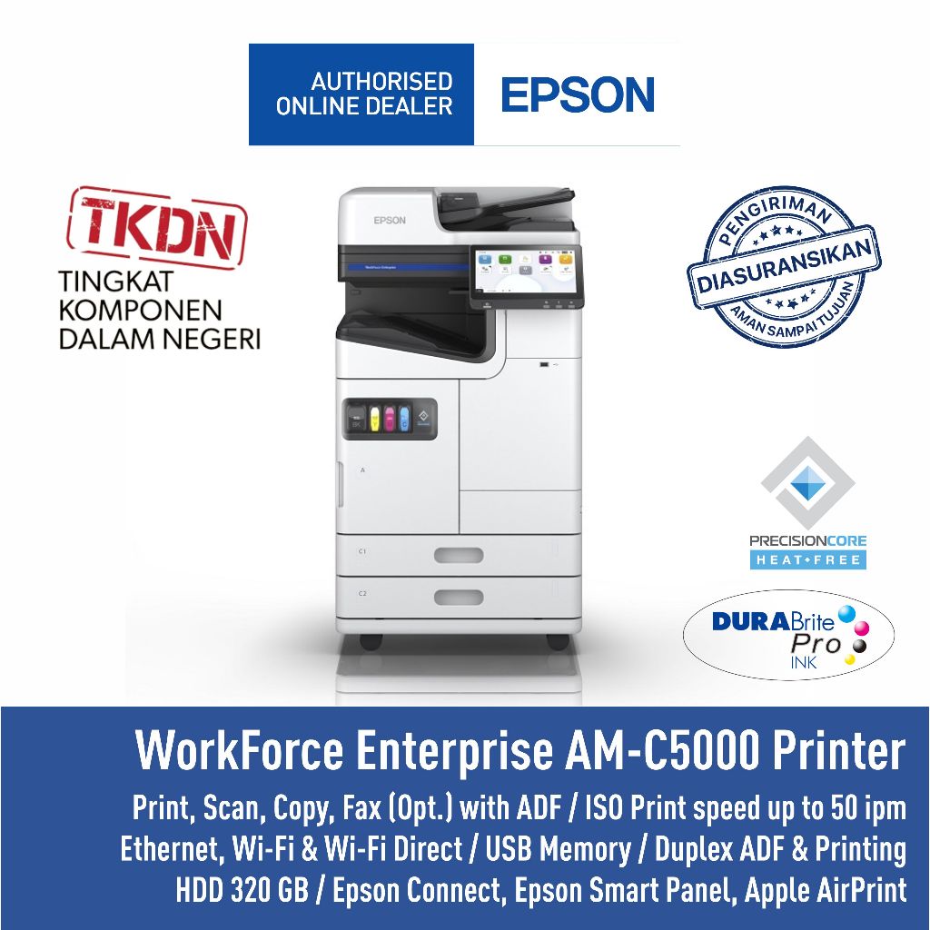Jual Printer Fotokopi Photocopy Epson AM-C5000 AM C5000 A3 WIFI LAN ...