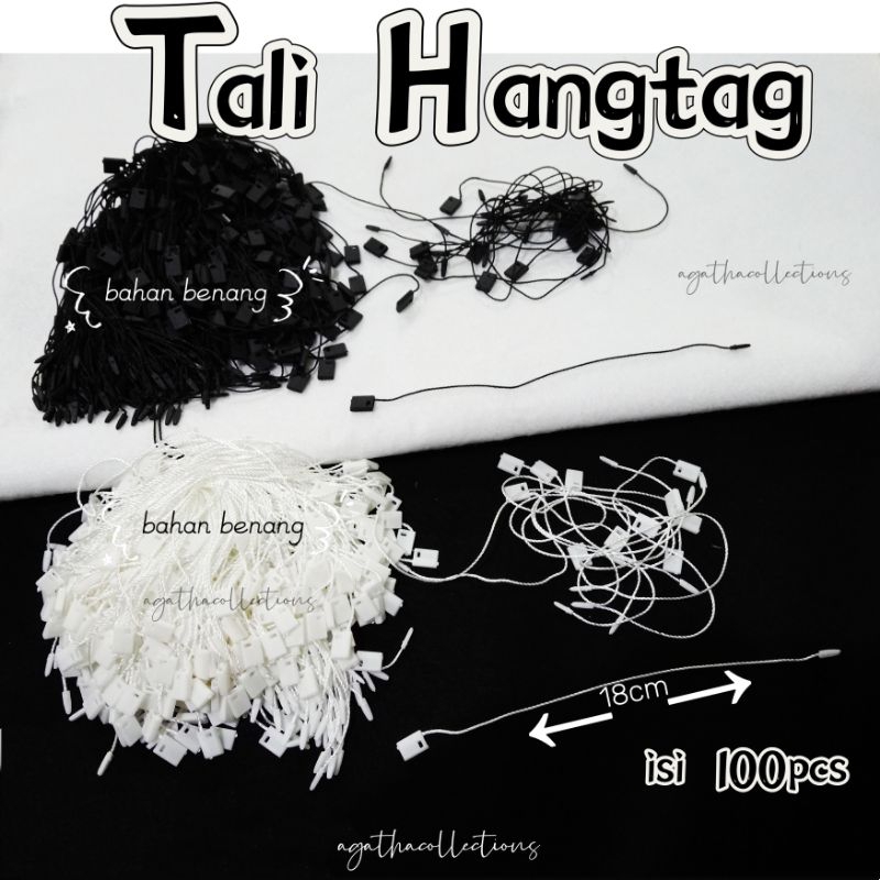 Jual Tali Hangtag / Tali label bahan benang isi 100biji | Shopee Indonesia