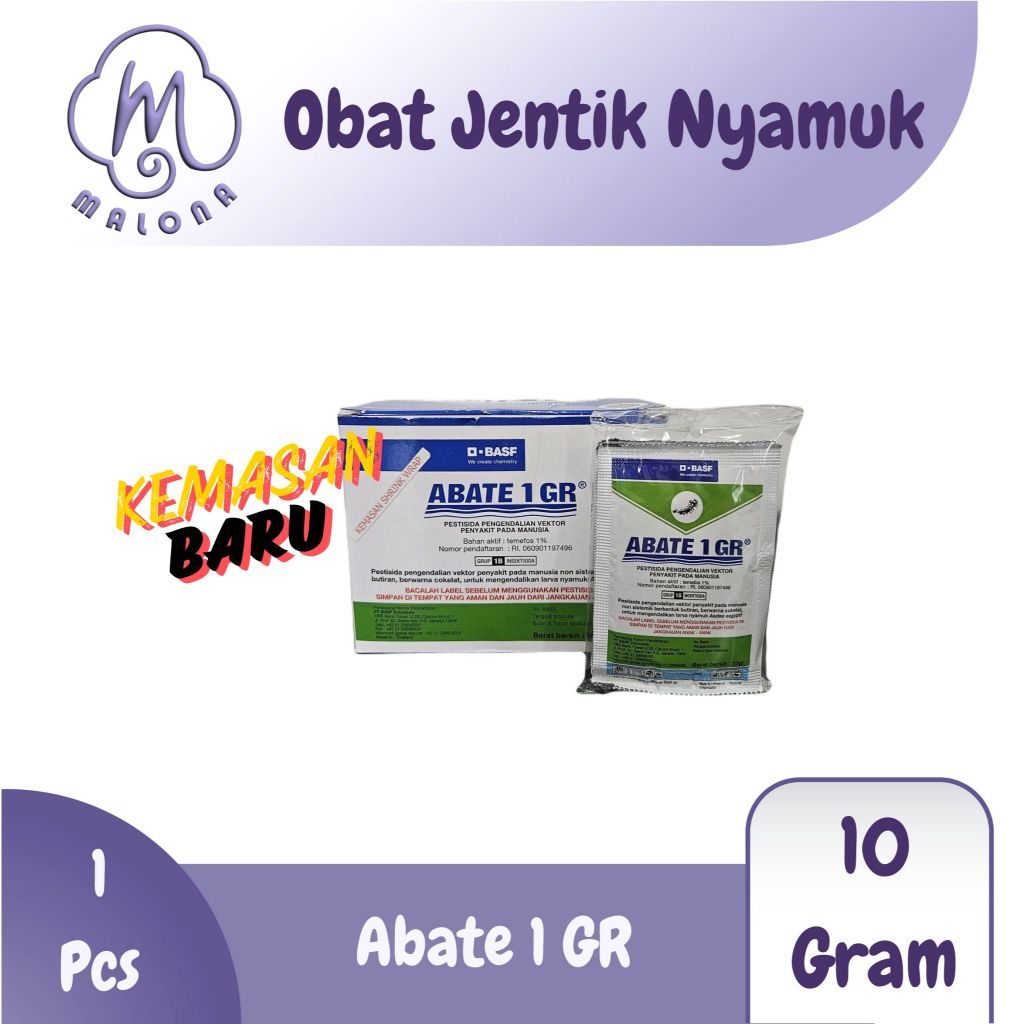 Jual Abate 1 GR 10 Gram Obat Jentik Nyamuk Abate Sachet | Shopee Indonesia