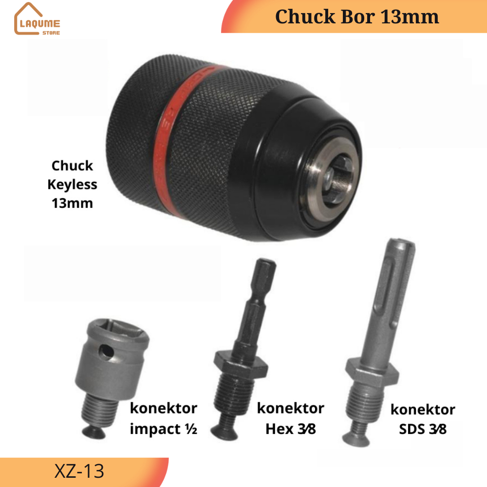 Jual Kepala Bor Drill Chuck 1/2” 13mm Kepala Mesin Bor Tanpa Kunci ...
