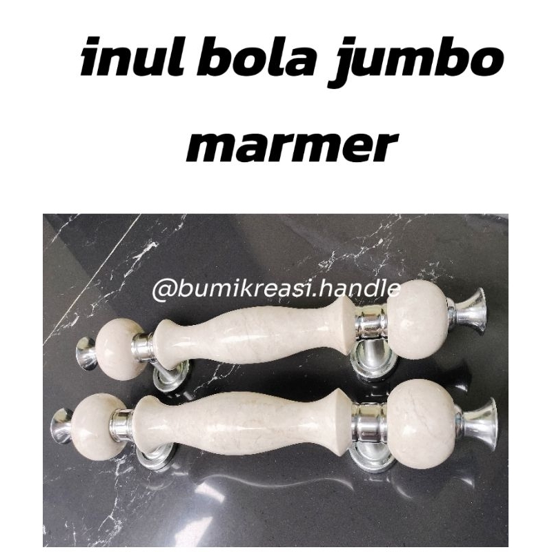 Jual handle tarikan pintu batu marmer inul bola jumbo gagang pintu ...
