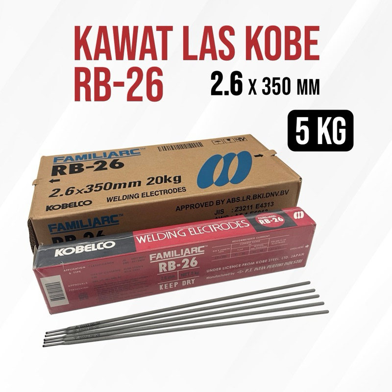 Jual KAWAT LAS KOBELCO RB 26 (2.6 mm) HARGA PER 5 KG | Shopee Indonesia