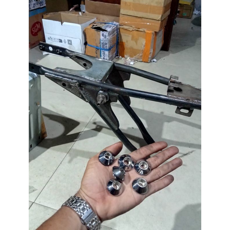 Jual rangka sambungan cb,gl100 begel panjang minimalis set manisan reng ...