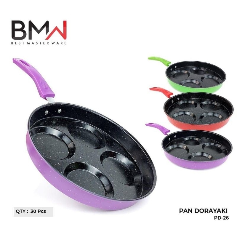 Jual BMW TEFLON PAN DORAYAKI TEFLON 4 LUBANG TEFLON TELUR / TEFLON KUE ...