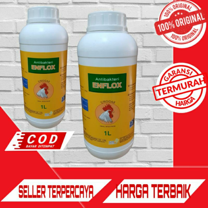 Jual Enflox anti bakteri 1 Liter 100% Original dan masih segel | Shopee ...