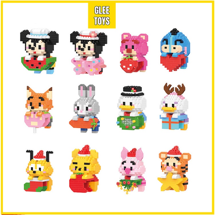 Jual GLee DIY Block Kartun Toy Kartun Mini Block DIY Toy Brick Karakter ...