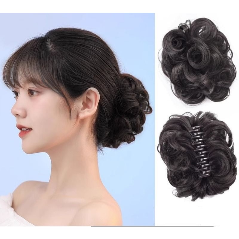 Jual Sanggul Jepit Rambut Palsu Konde Rambut Palsu Cepol Jedai Rambut ...