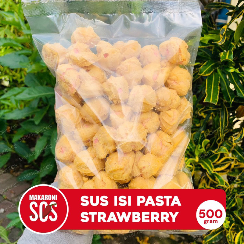 Jual Sus strawberry (500gr) kue soes isi pasta stroberi snack n food ...