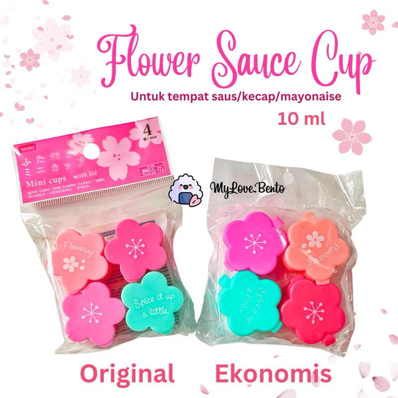 Jual Flower Sauce Cup Tempat Saus Kecap Mayonaise Bento Tools Alat ...