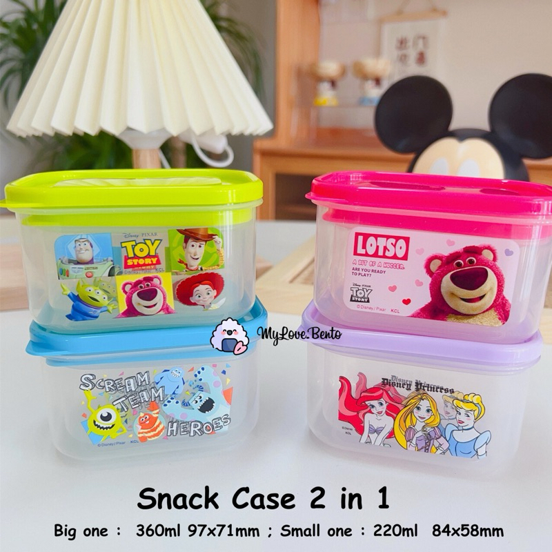 Jual Snack Case Sealed Container Disney 2 in 1 Kotak Bekal Wadah ...