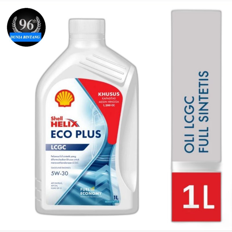 Jual Oli Mesin Mobil Shell Helix Eco Plus 5W-30 LCGC 1L Original ...