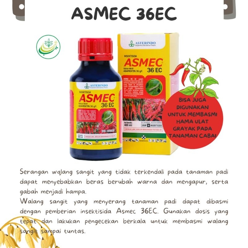 Jual Insektisida ASMEC 36EC 200ml | Shopee Indonesia
