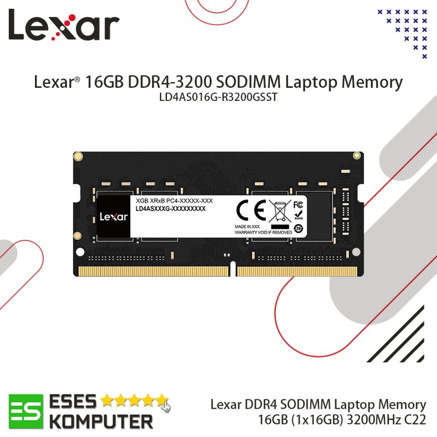 Jual RAM Laptop Lexar SODIMM DDR4 16GB 3200MHz CL22 | Shopee Indonesia