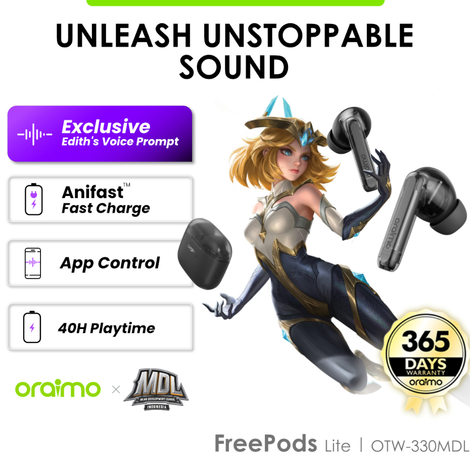 Jual ORAIMO!! Headset Bluetooth 5.3 Oraimo x MDL Wireless Headset ...
