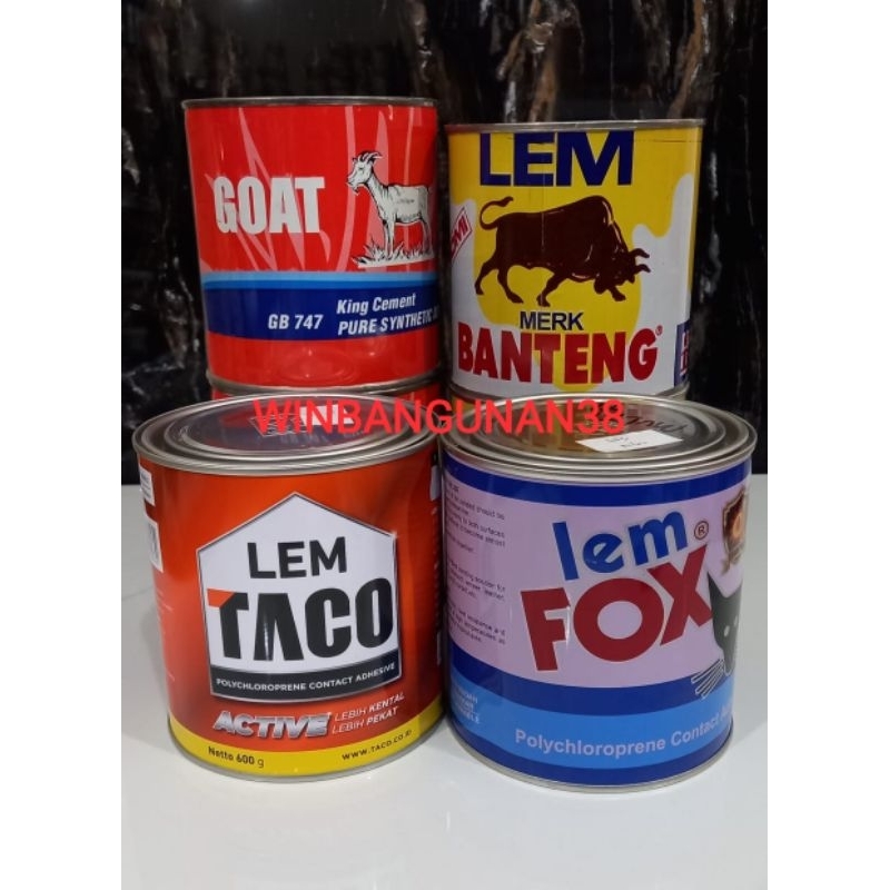 Jual LEM KUNING SERBAGUNA 600GR/LEM FOX/LEM BANTENG/LEM KAMBING/LEM ...