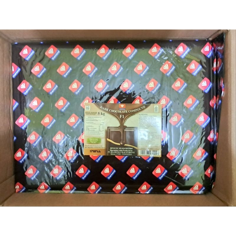 Jual Diamond Dark Chocolate Compound 5kg / Coklat Blok Diamond 5kg ...