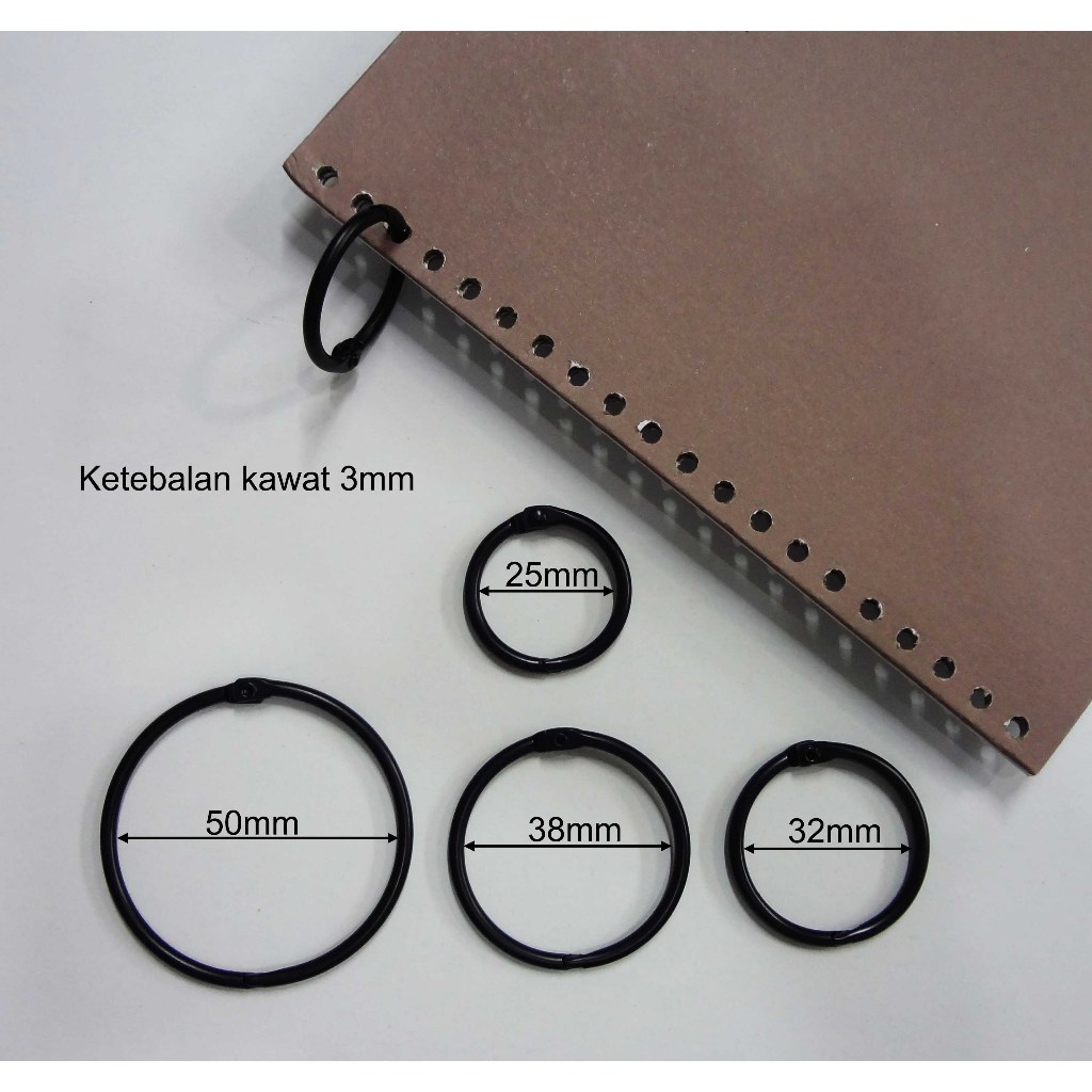 Jual Ring Binder Buku Loose Leaf Hitam. Black Binder Ring Loose Leaf ...