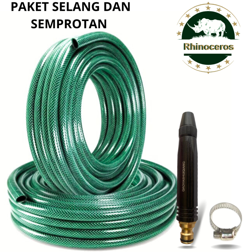 Jual Paket Selang Set Alat Cuci Motor Selang Air Serat Benang Hijau ...