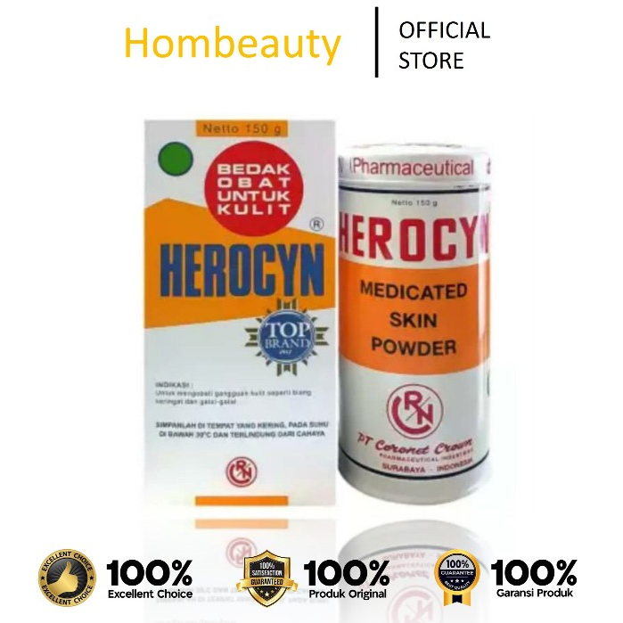 Jual Herocyn Powder 50gr / 75gr / 85gr / 150gr (Obat Bedak Untuk Kulit ...