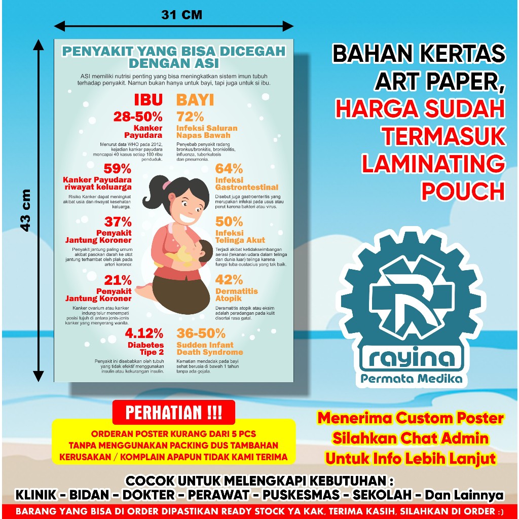 Jual Poster Penyakit yang Bisa Dicegah dengan ASI | Shopee Indonesia Jual Poster Penyakit yang Bisa Dicegah dengan ASI | Shopee Indonesia