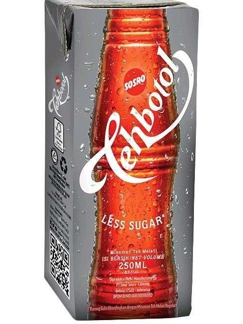 Jual TEH BOTOL SOSRO Less Sugar Kotak 250ml x24pcs | Shopee Indonesia
