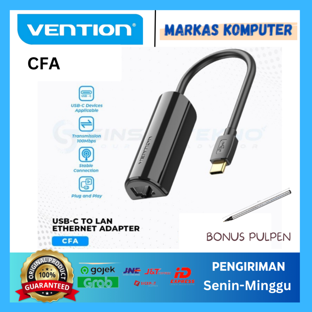 Jual Vention Usb Type C to LAN RJ45 Gigabit Ethernet Network - CFA ...