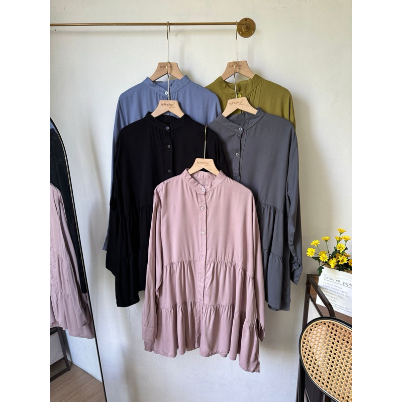 Jual MUSTIKA BLOUSE // TUNIK REMPEL POLOS // TUNIK POLOS // TUNIK RAYON ...