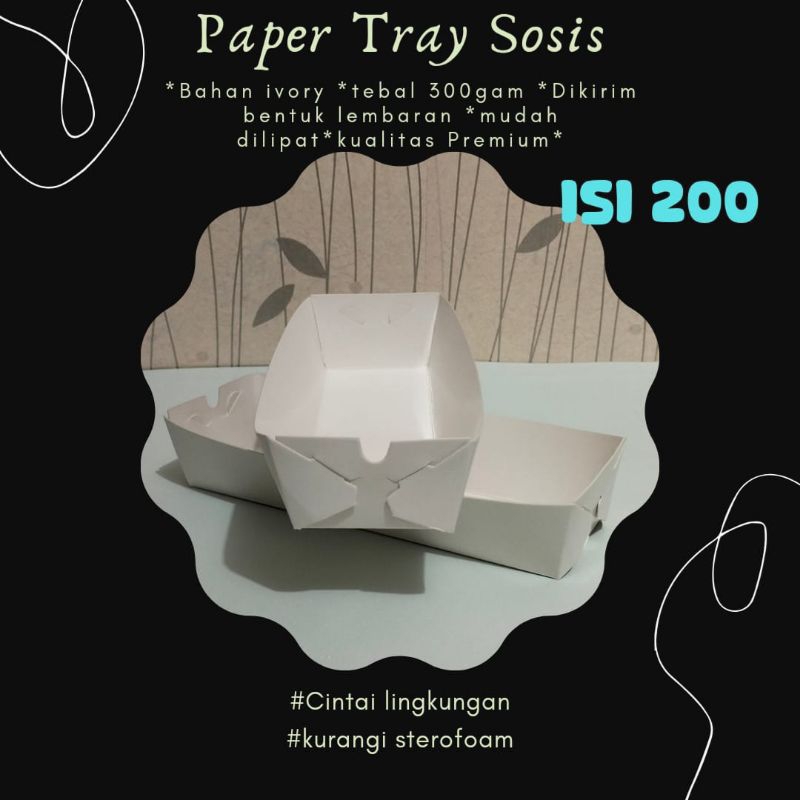 Jual Isi 200-Wadah Kertas Packaging Kemasan Sosis | Shopee Indonesia