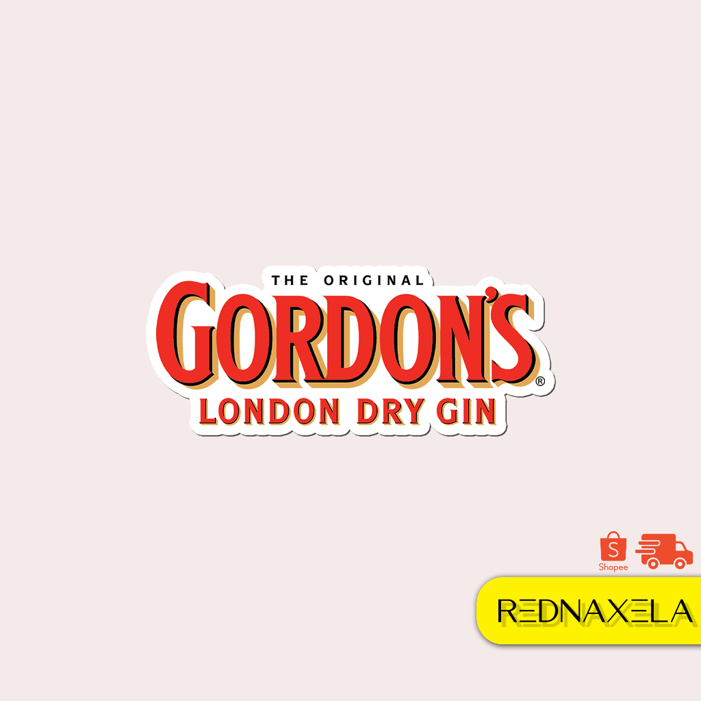 Jual Stiker Vinyl Gordon's 2 Stiker Koper Outdoor Waterproof Sticker ...