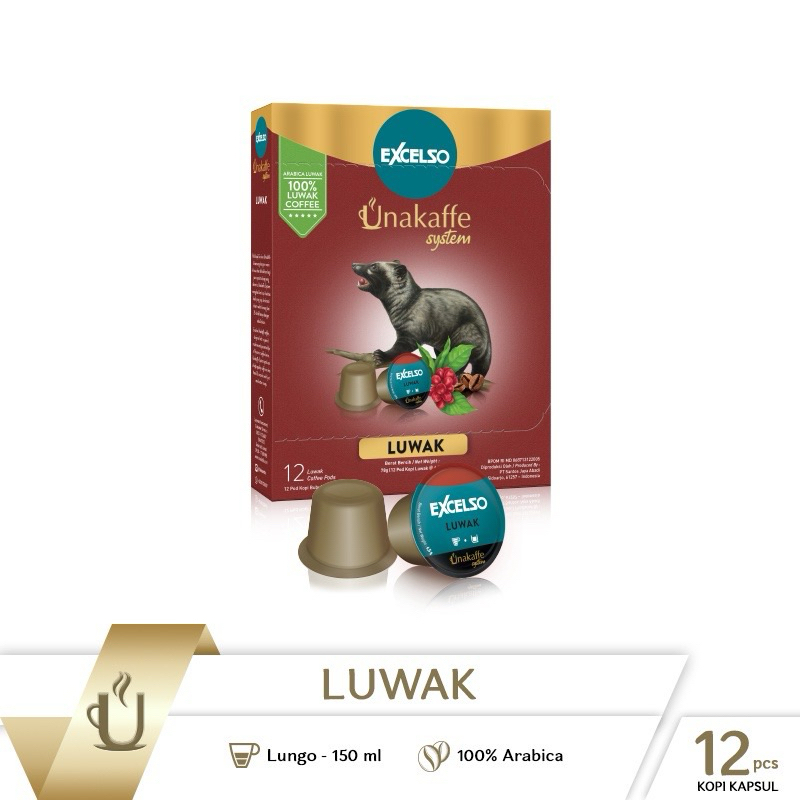 Jual Unakaffe Excelso Capsule - LUWAK isi 12 pods | Shopee Indonesia